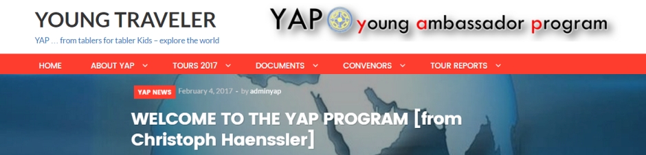WELCOME TO THE YAP PROGRAM [Christoph Haenssler] – 41 INTERNATIONAL